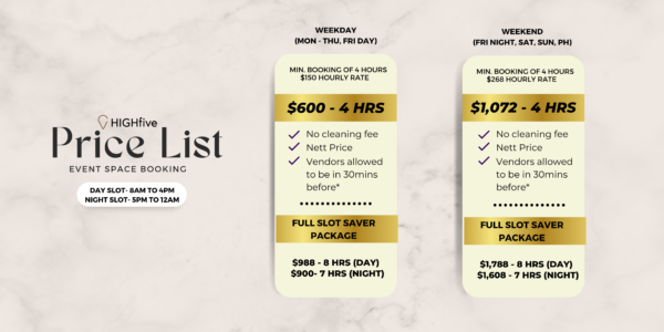 Pricing - Event Space